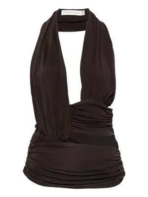 Christopher Esber Draped Halter Top - Brown