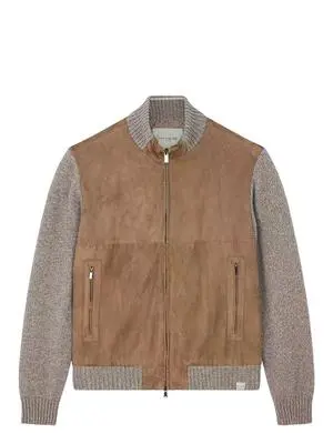 Paul & Shark Suede-panel Jacket - Brown