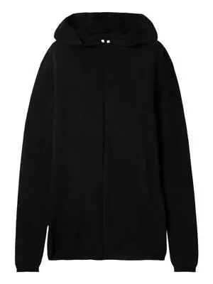Rick Owens Hooded Wool Sweater - Black