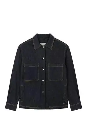 Paul & Shark Denim-effect Stretch Cotton Overshirt - Blue