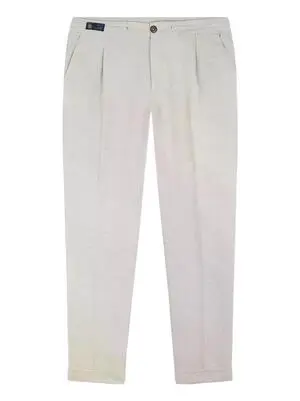 Paul & Shark Pleated Cotton Trousers - White
