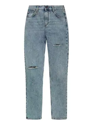 Amiri Distressed Knee-detail Jeans - Blue