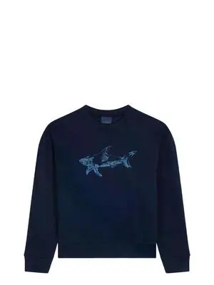Paul & Shark Shark-print Sweatshirt - Blue