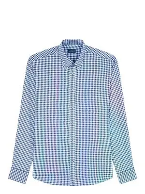 Paul & Shark Gingham Cotton Shirt - Blue