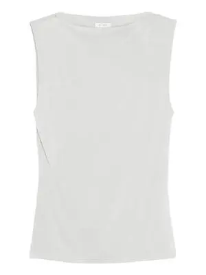 ST. AGNI Boat-neck Jersey Top - Grey