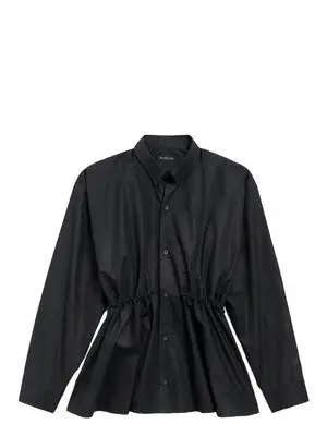 Balenciaga Cotton Shirt Mini Dress - Black