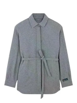 Paul & Shark Belted Wool-blend Jacket - Grey