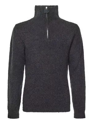 Dolce & Gabbana High-neck Zip-up Sweater - Grey