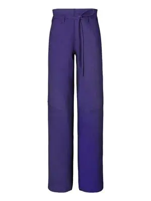 Tory Burch High-waisted Belted Trousers - Purple