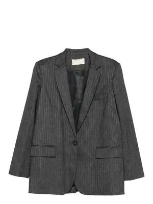 Vanessa Bruno Pinstripe Single-breasted Blazer - Grey