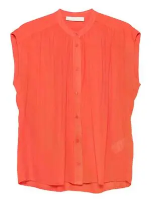 Vanessa Bruno Buttoned-front Sleeveless Shirt - Orange