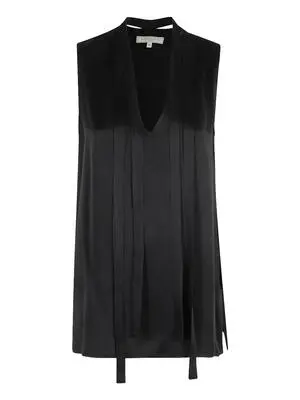 Antonelli Firenze Ribbon-detailing Sleeveless Blouse - Black
