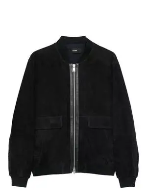 ARMA Suede Bomber Jacket - Black