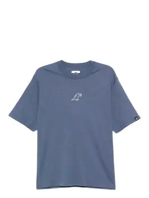 AGNES B. Logo-embroidered T-shirt - Blue
