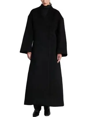 ENTIRE STUDIOS Wrap-front Double-breasted Maxi Coat - Black
