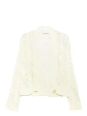 DANIELE FIESOLI Open-Front Lace-Knit Cardigan