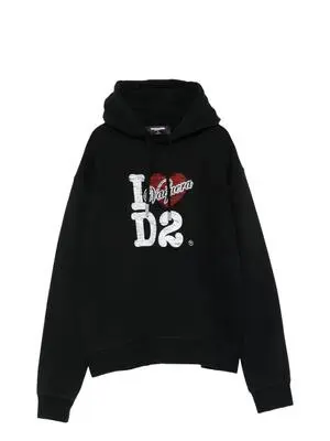 Dsquared2 Logo-print Hoodie - Black