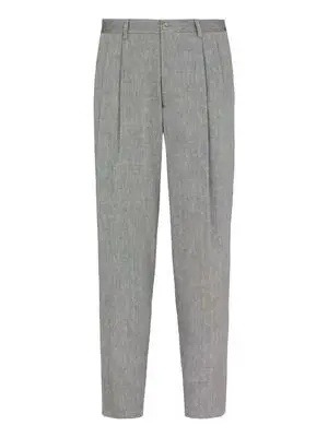 Giorgio Armani Pleated Front Trousers - Grey