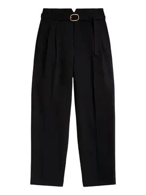 Ralph Lauren Pleated Belted Trousers - Black