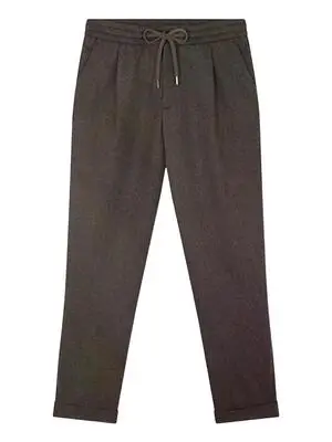 Paul & Shark Pleated Drawstring Trousers - Brown