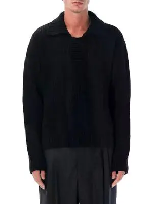 MFPEN Spread-collar Wool Sweater - Black