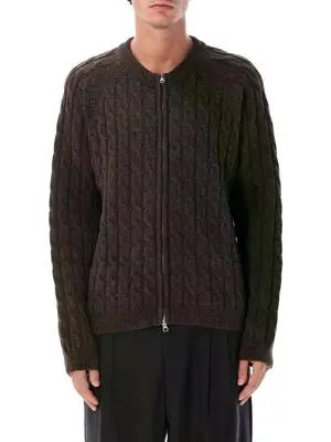 MFPEN Cable-knit Zip Cardigan - Brown