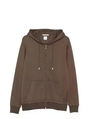 Eleventy Zip-up Hoodie - Brown