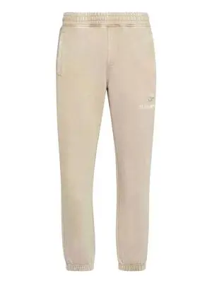 PLEIN SPORT Logo-embroidered Cuffed Joggers - Neutrals