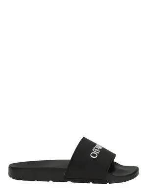 Off-White Logo-embellished Slides - Black