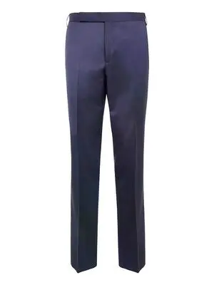 LARDINI Pleated Wool Trousers - Blue
