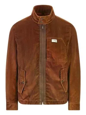 FAY Corduroy High-collar Jacket - Brown