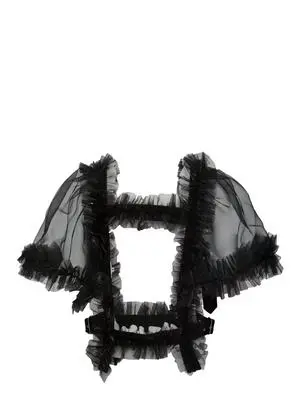 Noir Kei Ninomiya Ruffled Organdy Vest - Black