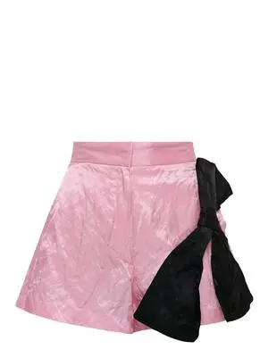MSGM Bow-embellished Shorts - Pink