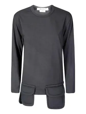 Comme Des Garçons Long-sleeve T-shirt With Pockets - Black