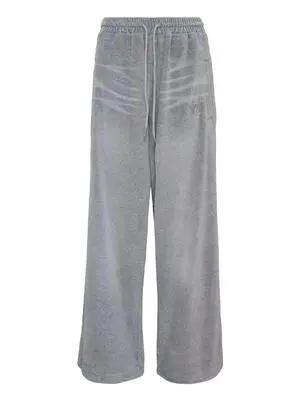 OPEN YY Velvet Texture Track Pants - Grey