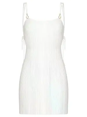 KOROBEYNIKOV Ribbed Mini Dress - White