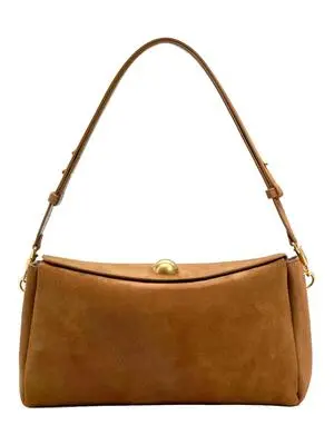 Ami Medium Carrousel Suede Bag - Brown