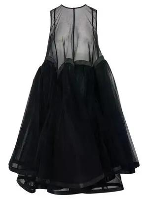Noir Kei Ninomiya Tulle Layered Dress - Black