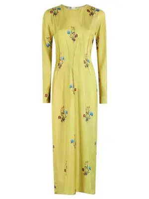 Marni Floral-print Maxi Dress - Yellow