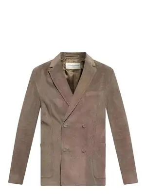Officine Générale Leon Double-breasted Corduroy Blazer - Neutrals