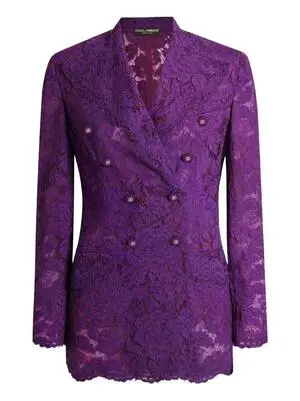 Dolce & Gabbana Lace Blazer - Purple