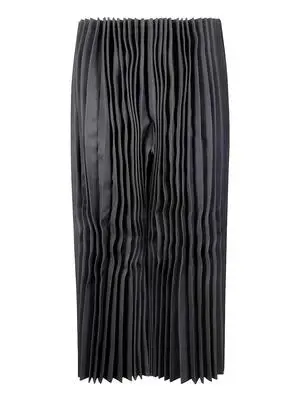 Comme Des Garçons Pleated Wide Leg Trousers - Black