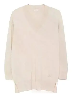 Agnona V-neck Long Sleeve Sweater - Neutrals