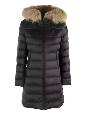 BLAUER. Faux-fur Trimmed Quilted Jacket - Black