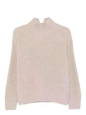 Agnona Ribbed High-neck Sweater - Neutrals