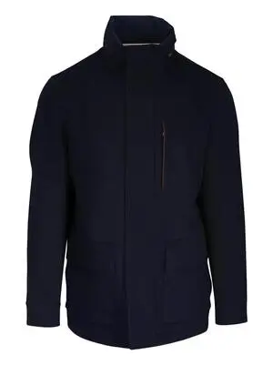 Paul & Shark High-neck Cashmere Coat - Blue