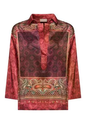 PIERRE-LOUIS MASCIA Paisley-print Blouse - Red