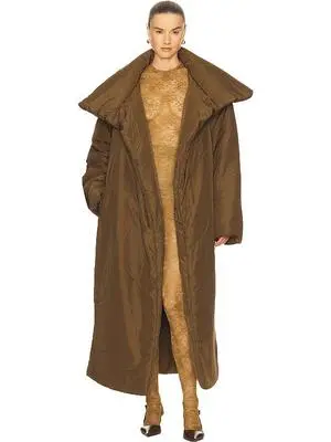 Norma Kamali Norma Kamali High Collar Sleeping Bag Coat - Long Olive