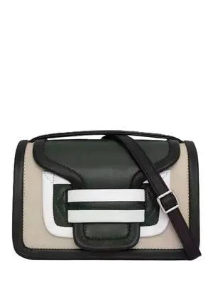 Pierre Hardy Alpha Panelled Shoulder Bag Neutrals