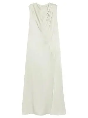JIL SANDER Pleated Sleeveless Maxi Dress - Green